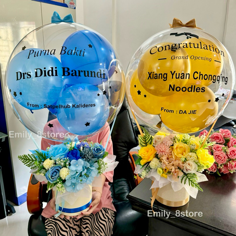 Jual (DiKIRIM HARI INI)Buket Balon wisuda Box Besar | Congratulation ...