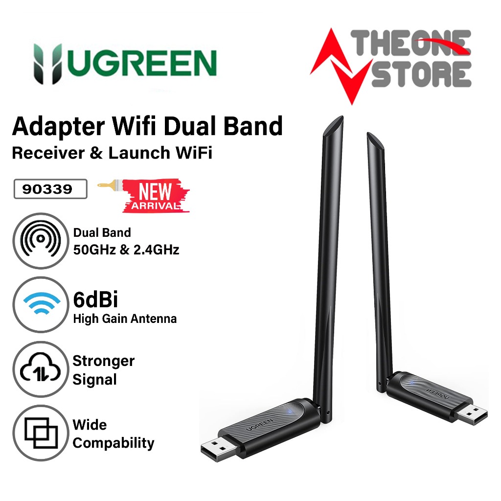 Jual Ugreen AC650 11ac USB WIFI Dual Band 2.4 & 5GHz 650Mbps High Gain ...