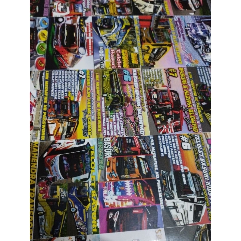 Jual stiker bus basuri viral dalam 1 lembar isi 36 kotak stiker ...