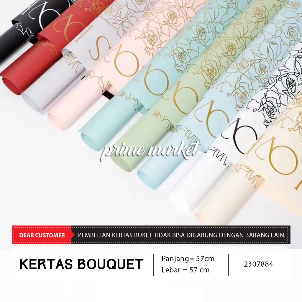Jual Kertas Buket Motif Bunga Buket Bunga Flower Wrapping Kertas Bunga ...