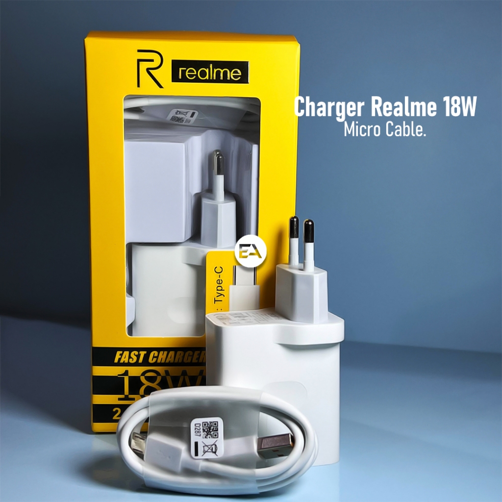 Jual Charger Realme 18Watt FAST CHARGING MICRO/TYPE C ORIGINAL 100% ...