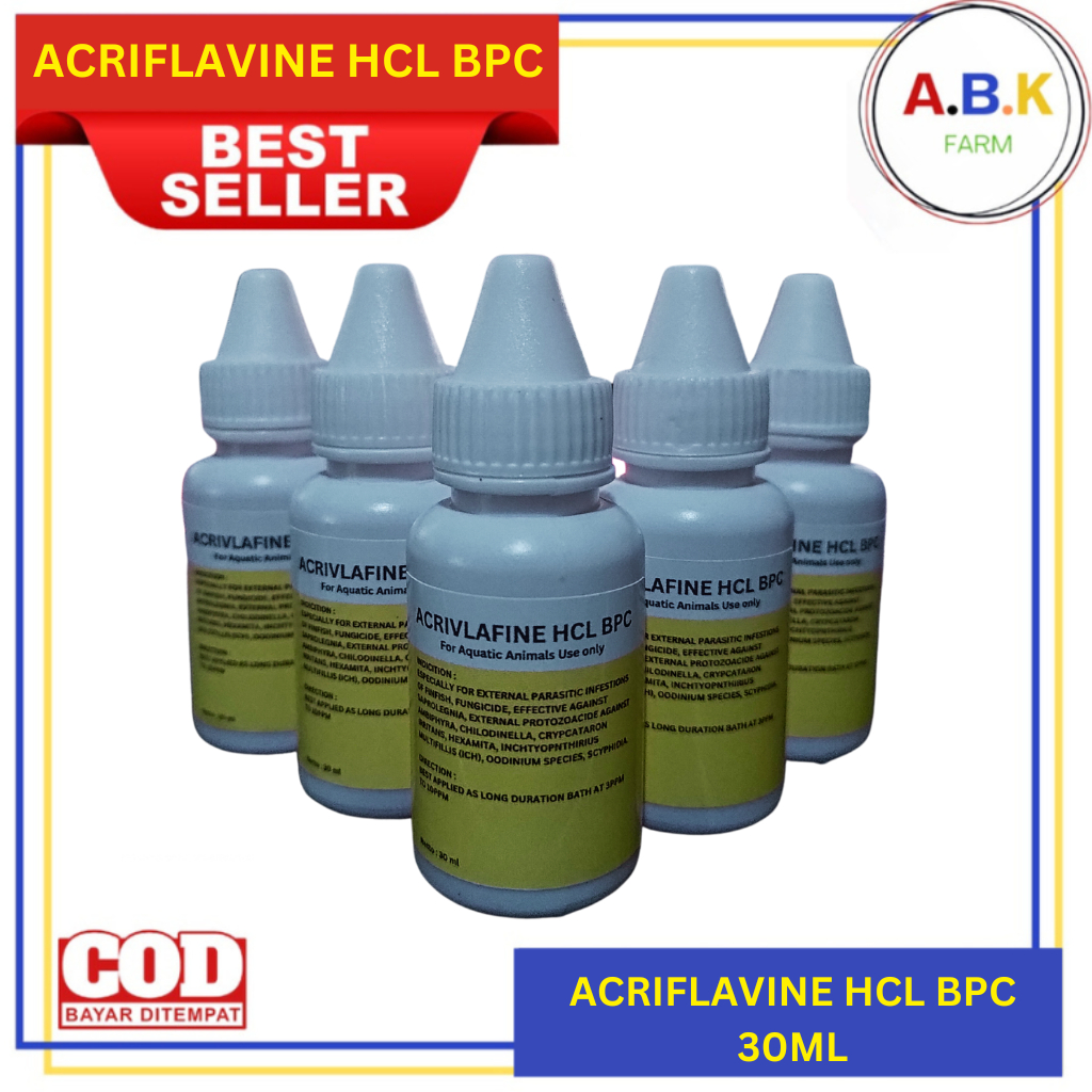 Jual ACRIFLAVINE Plus HCL BPC 30ml Obat KUNING ikan hias obat luka ...