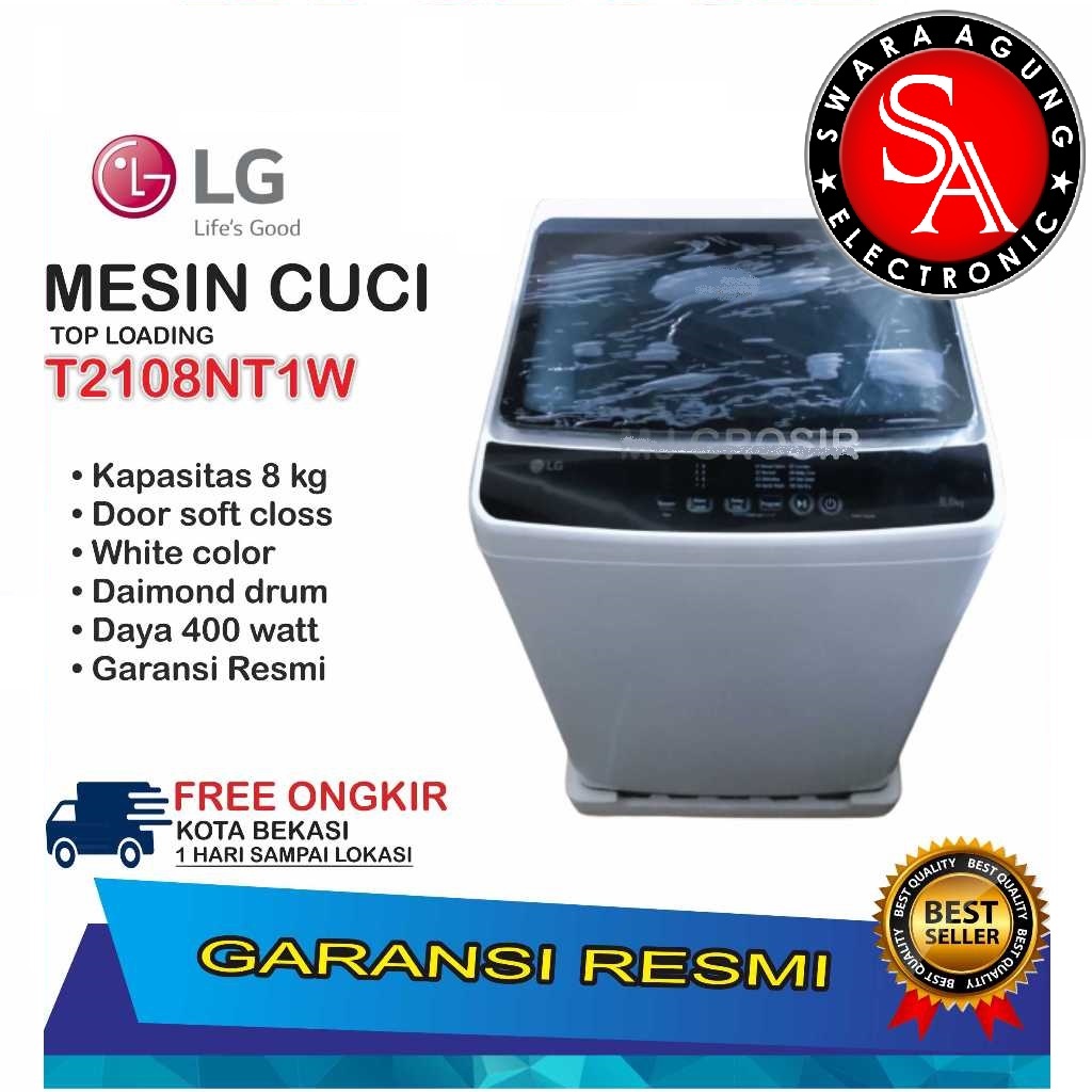 Jual Mesin Cuci Top Loading 8 Kg LG Type : 2108NT1W (Khusus Daerah Medan) | Shopee Indonesia