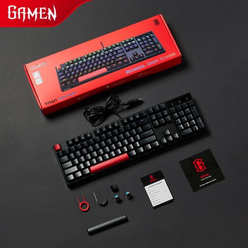 Jual GAMEN Gaming Mechanical Keyboard Titan Edition 104Key No-key ...