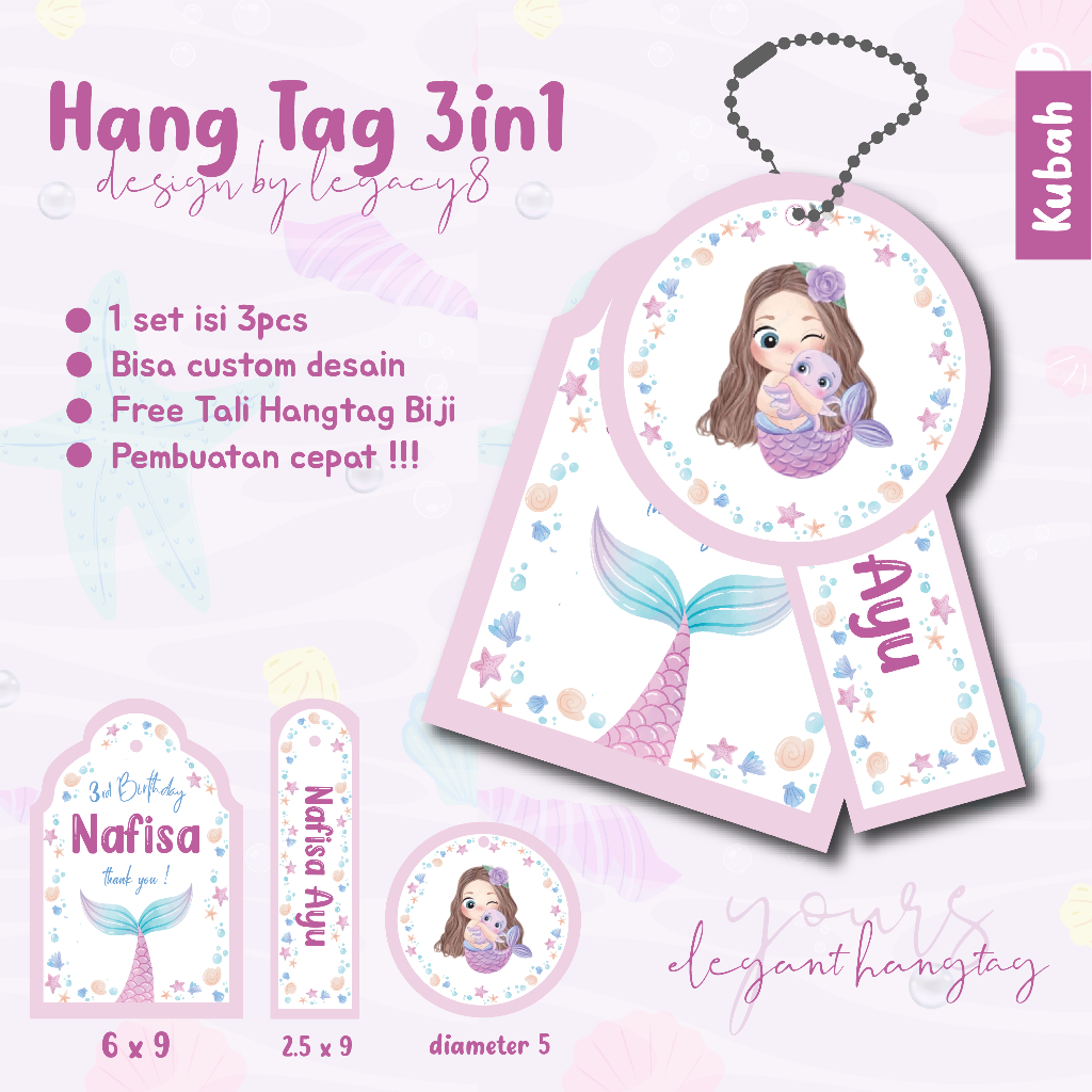 Jual Hangtag 3in1 / Hangtag Souvenir Hampers / Hang Tag Birthday Ulang ...