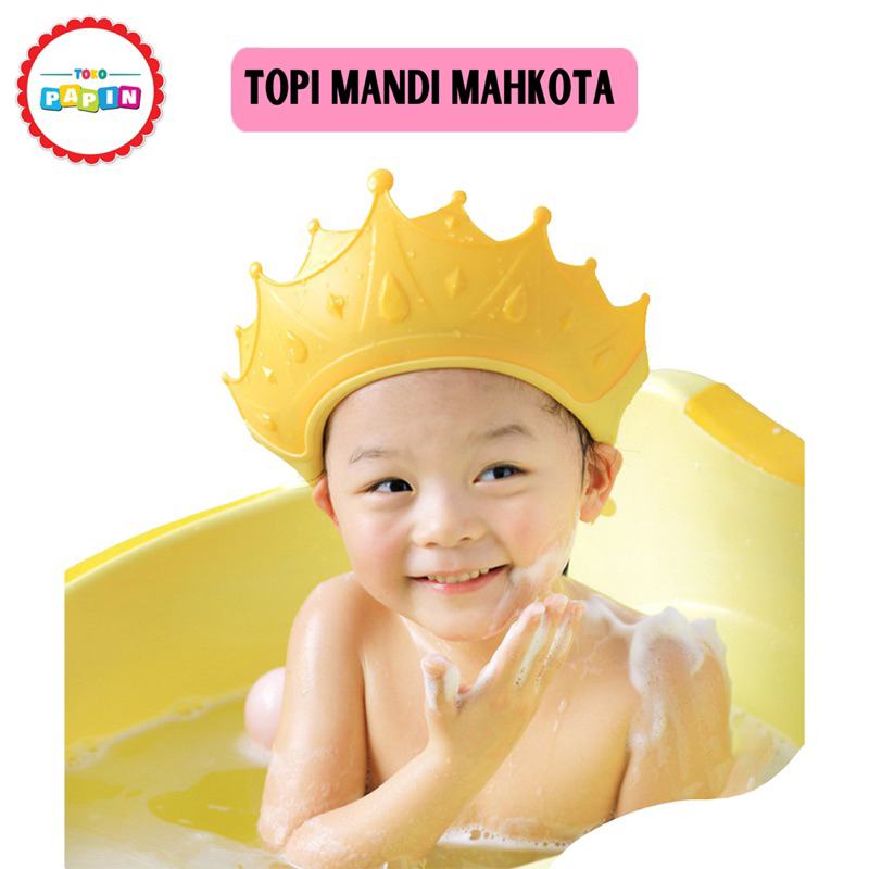 Jual TokoPapin Topi Mandi Keramas Mahkota Anak Bayi Balita Baby Shower ...