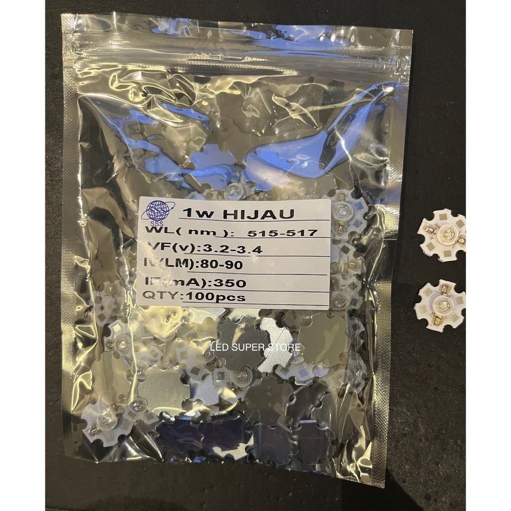 Jual [100pc] HPL High Power LED 1w Hijau | Shopee Indonesia