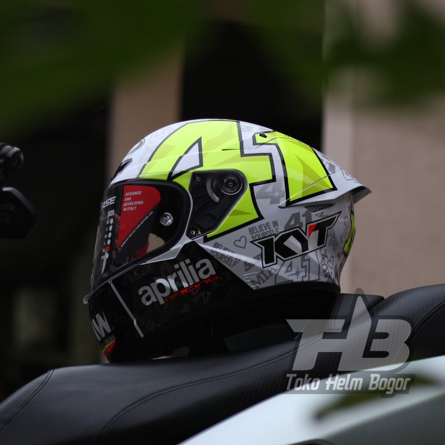 Jual HELM KYT TT Course Espargaro WHITE repaint HELM FULL FACE | Shopee ...