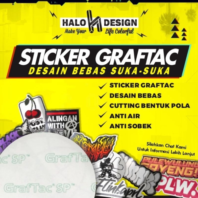 Jual Stiker GRAFTAC Cutting Murah | Sticker Distro, Komunitas, Bisnis ...