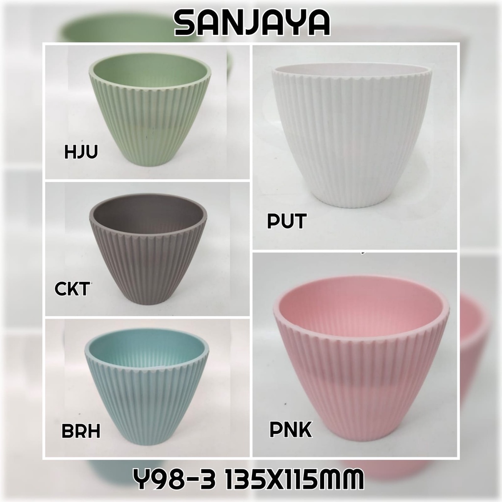 Jual Vas Bunga Minimalis / Vas Plastik Tebal / Vas Tanaman Bunga Aesthetic / Y98-3 135x115mm ...