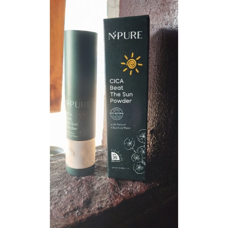 Jual PRELOVED NPURE Sunscreen Powder Cica / Beat the Sun Powder ...