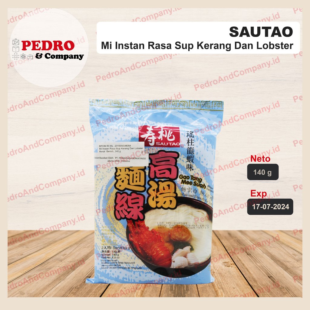Jual Sautao gao tang mee suah 140 gram - mi sua sup kerang lobster biru ...