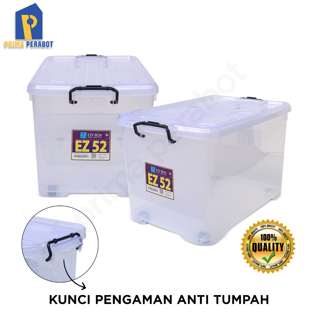 Jual Storage Box Multifungsi Box Container 52 L Transparan | Shopee ...