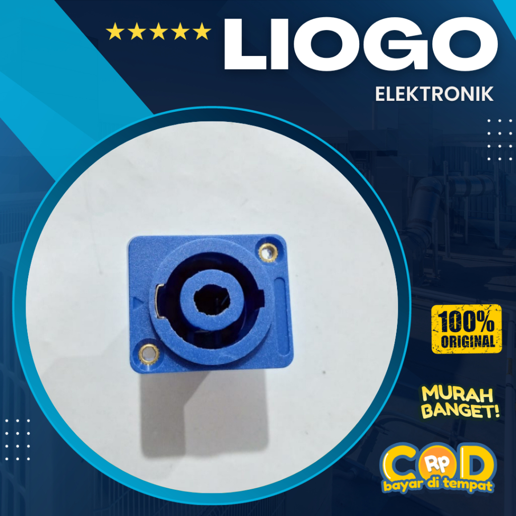 Jual Socket Speakon Soket Spikon Biru + Screw | Shopee Indonesia