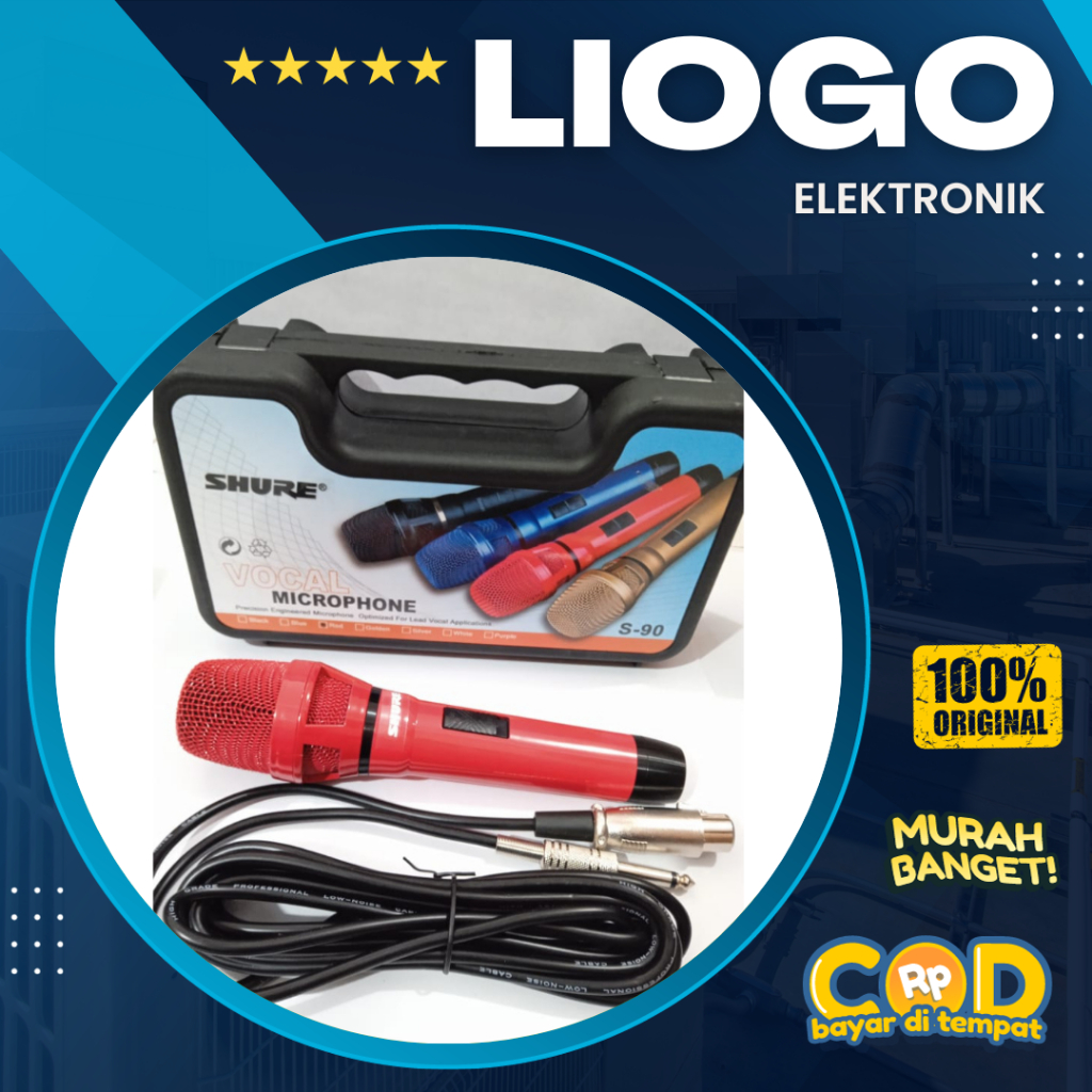 Jual Mic Kabel Shure S90 S 90 Plus Koper Hitam Gold Silver | Shopee ...