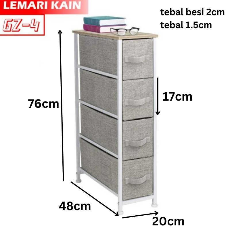 Jual TERMURAH GZ-1/5 Lemari Pakaian Portable Rak Serbaguna Organizer ...