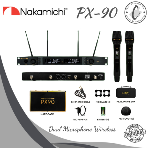 Jual Nakamichi PX90 PX-90 Professional Dual Microphone Wireless ...