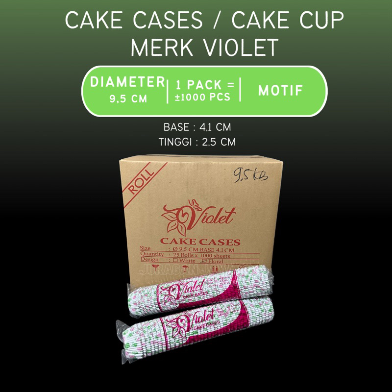 Jual Cake Case Violet 9,5 (Motif / Putih Polos) | Cases Muffin | Cake ...