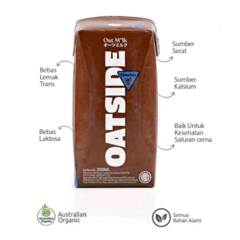 Jual OATSIDE MINI Chocolate Oat Milk 200ML - Susu Oat Gandum Lactose ...