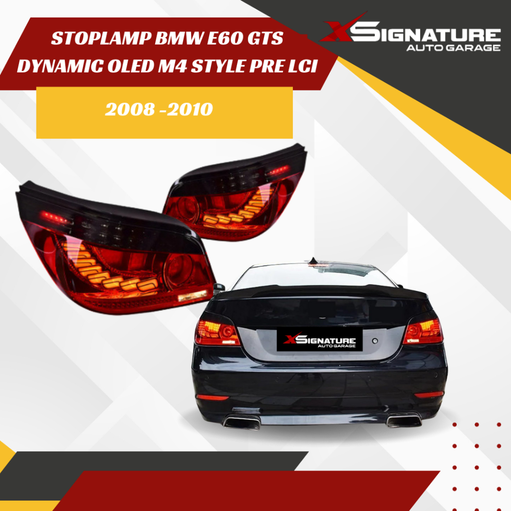 Jual STOPLAMP BMW E60 GTS DYNAMIC OLED M4 STYLE PRE LCI RED SMOKE 2003 ...