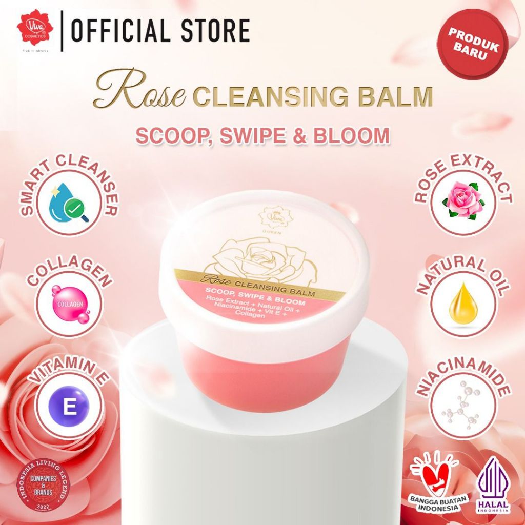 Jual Viva Queen Rose Cleansing Balm (DEEP CLEANSING MAKEUP REMOVER ...