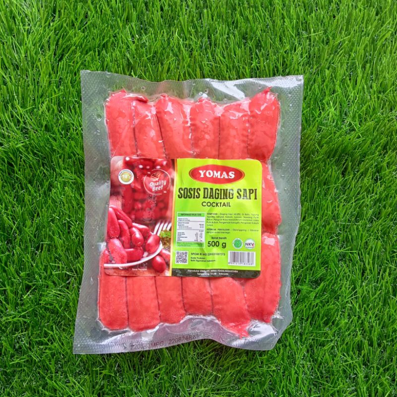 Jual YOMAS SOSIS DAGING SAPI COCKTAIL MERAH 500gr | Shopee Indonesia