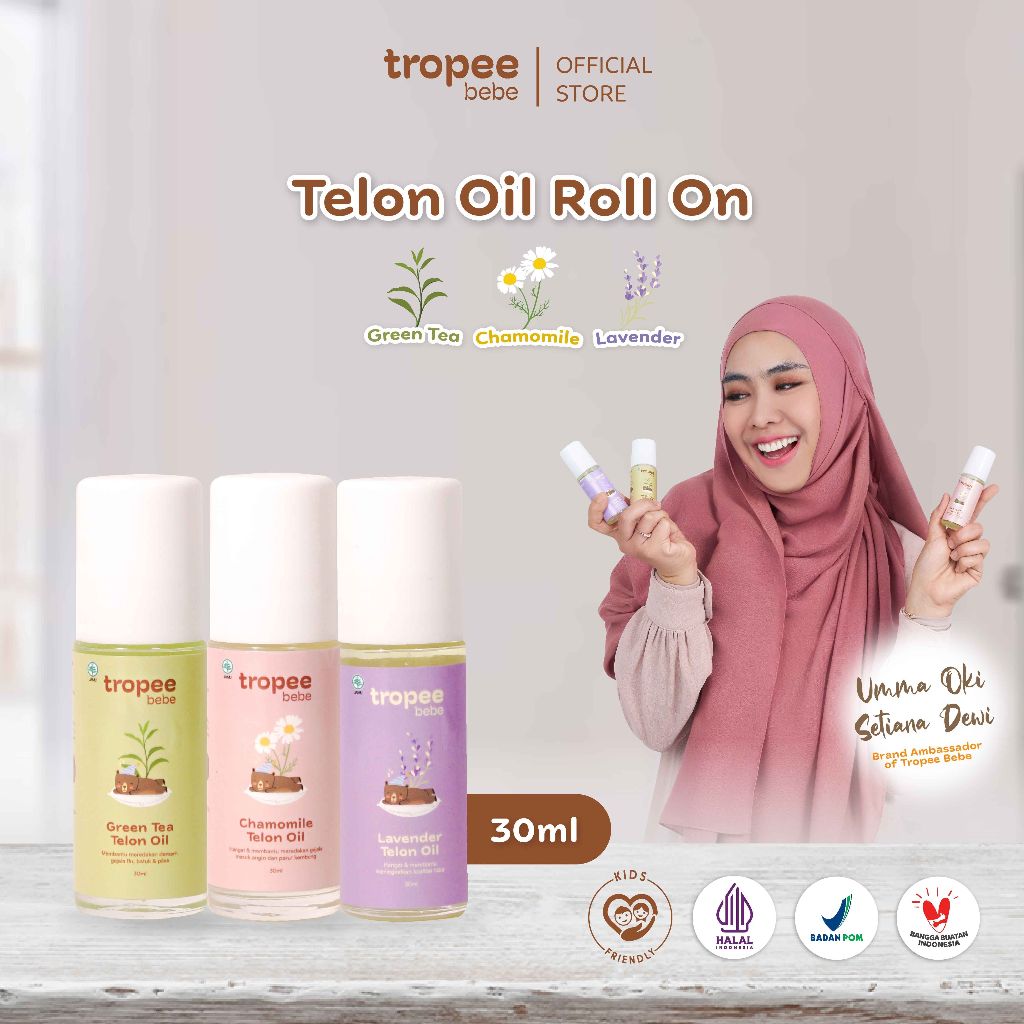 Jual Tropee Bebe - Telon Oil (Minyak Telon) Roll On 30ml / Minyak Telon Aromatic Hangat Tahan ...
