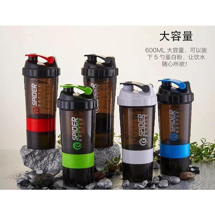 Jual LRMS Botol Minum Shaker botol minum shake Smart Spider 3in1 Botol ...