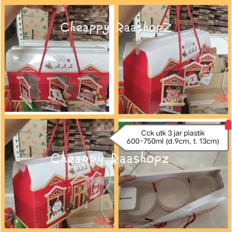 Jual Hazel Box Natal 3 Jar 600ml box natal 3 jar 750ml Box Natal Kue ...