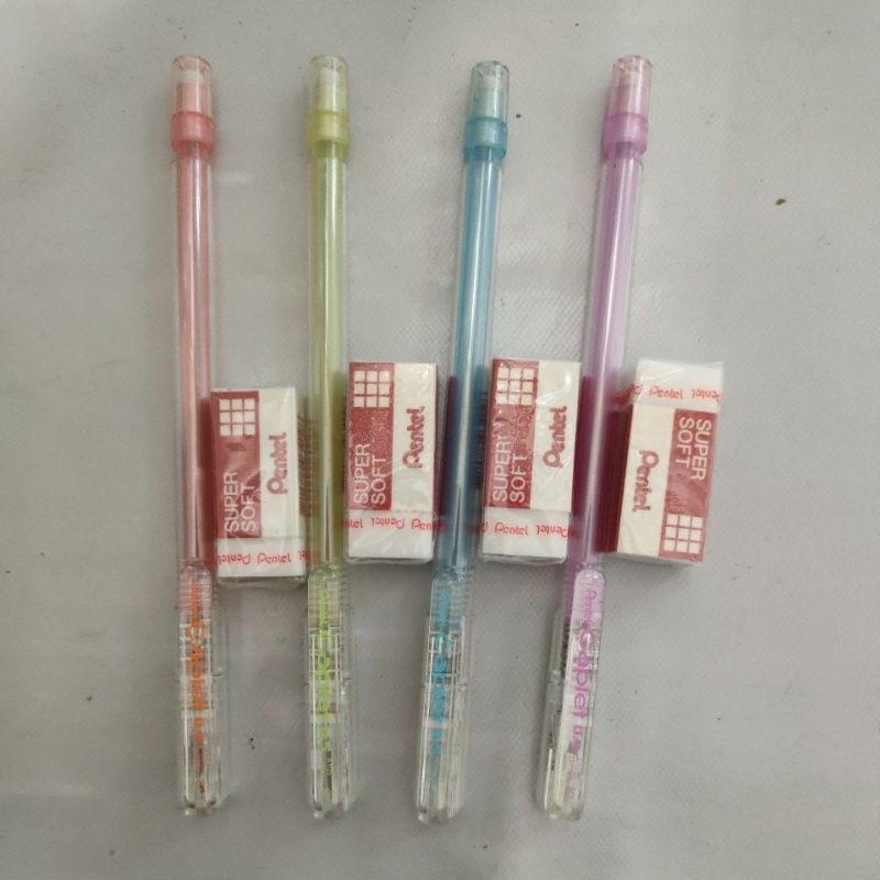 Jual Pensil Caplet pentel 0,5+penghapus | Shopee Indonesia