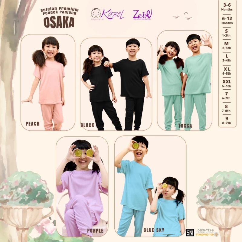 Jual KAZEL × ZEBE Setelan Baju Pendek Celana Panjang OSAKA 1 stel | Shopee Indonesia