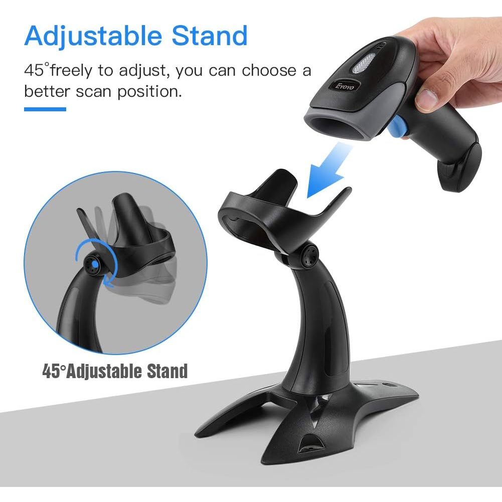 Jual Eyoyo 1D 2D USB Wired Barcode Scanner dengan Stand Handheld ...