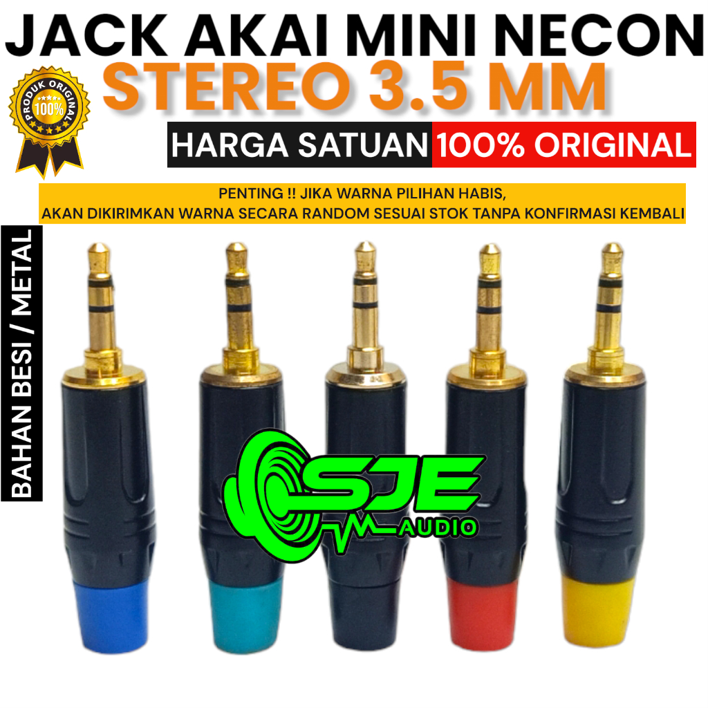 Jual JACK AKAI MINI STEREO 3.5 MM NECON JAK JEK JECK JEC JAC PLUG MALE ...