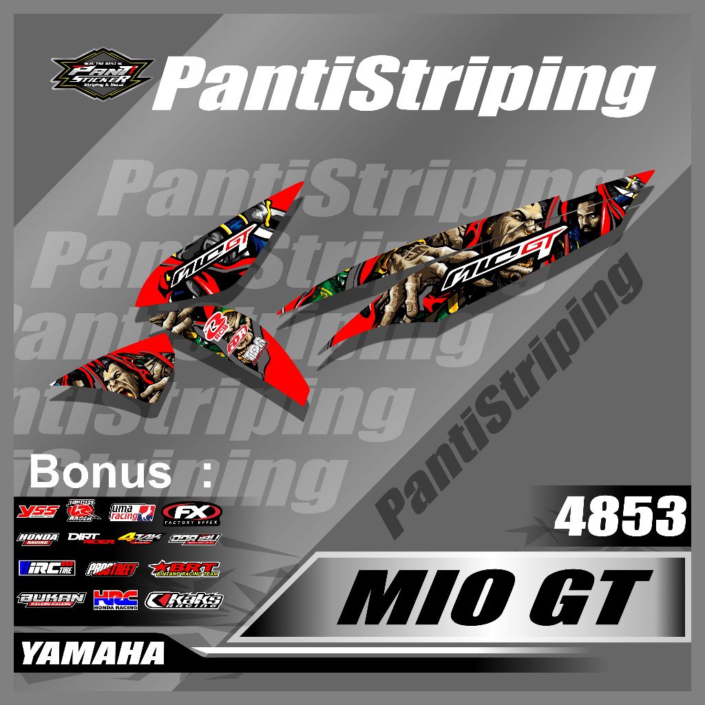 Jual Stiker [COD] Striping Motor Mio GT Lis Variasi Design Stiker ...