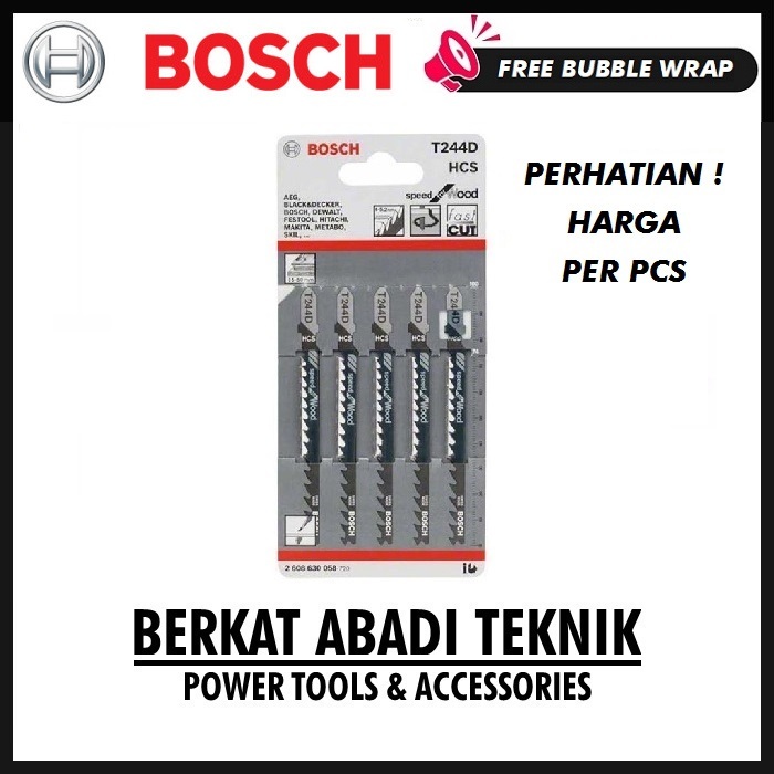 Jual BOSCH Mata Jigsaw T 244 D Triplek Kayu Wood Jig Saw Blade Gergaji ...