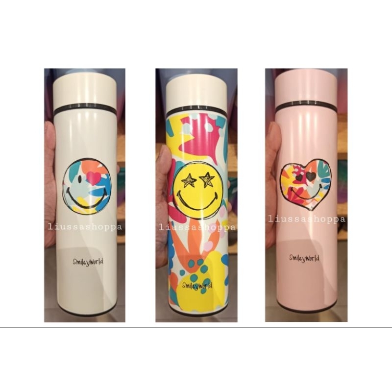 Jual Botol Miniso - SmileyWorld Collection Heart Smile Stainless Steel ...