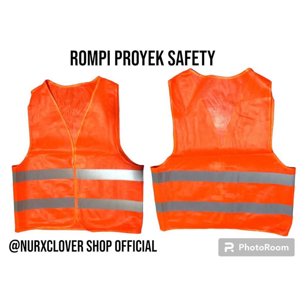 Jual Rompi proyek/safety vest/rompi jaring murah (motiv garis garis ...