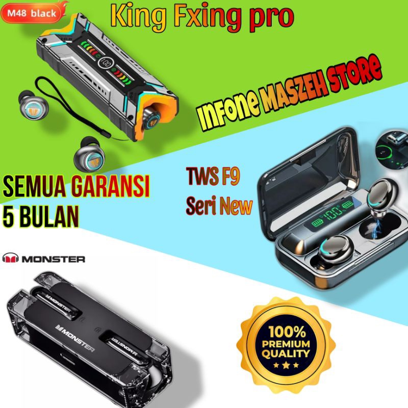 Jual Monster XKT08 Wireless Bluetooth Earphone HEADSET ORI 100% ...