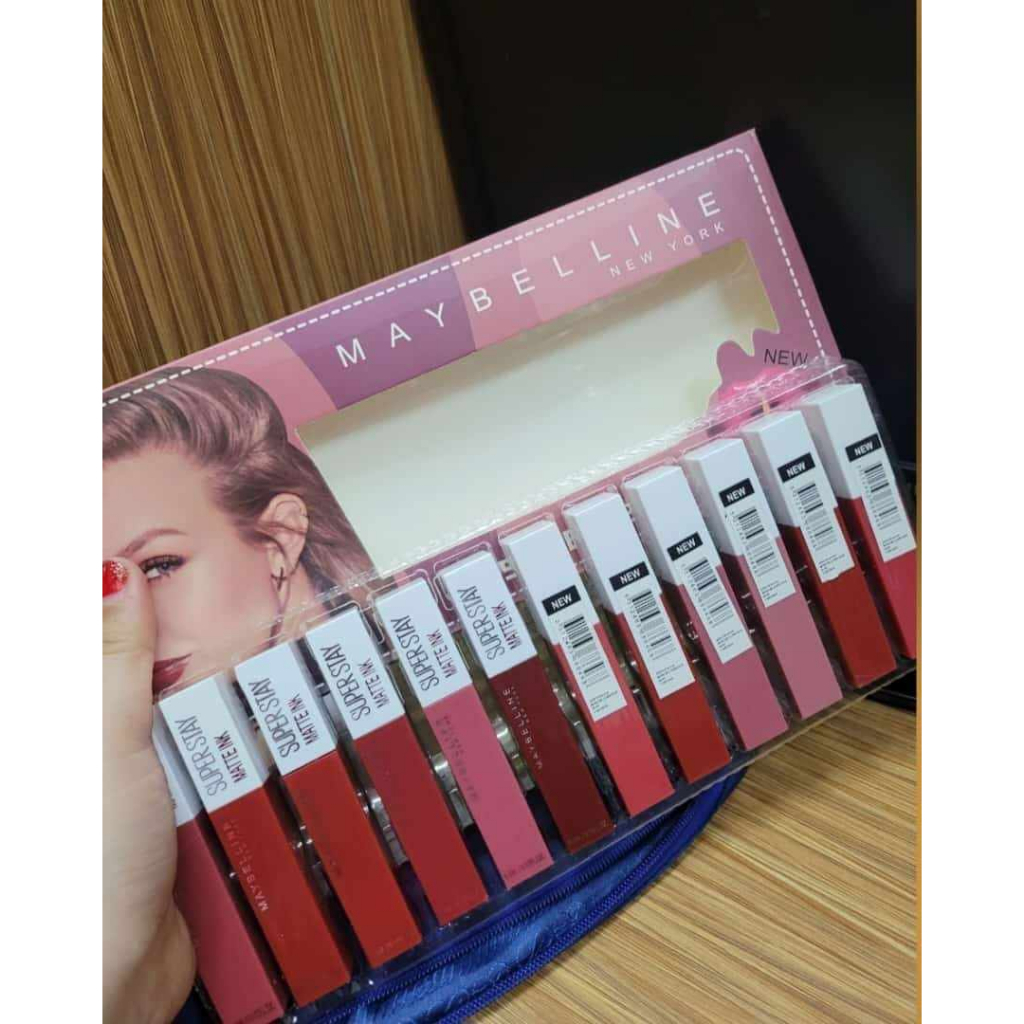 Jual [12 PCS] LUSINAN MAYBELLINE Lipgloss Papan Barcode Perlusin isi 12 ...
