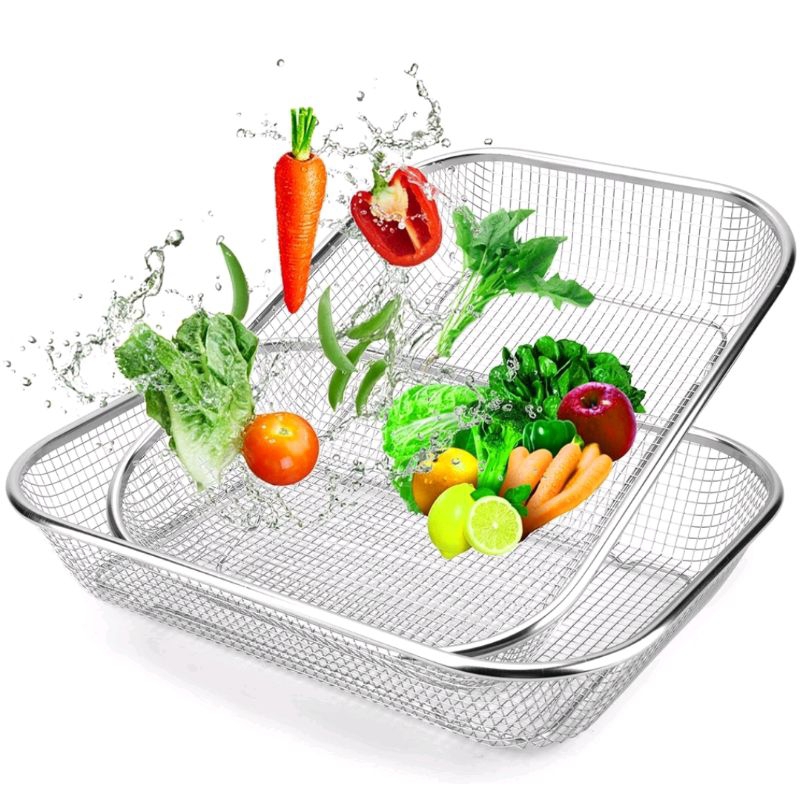 Jual Keranjang Saringan Baskom Rectangle Colander Strainer Tirisan ...