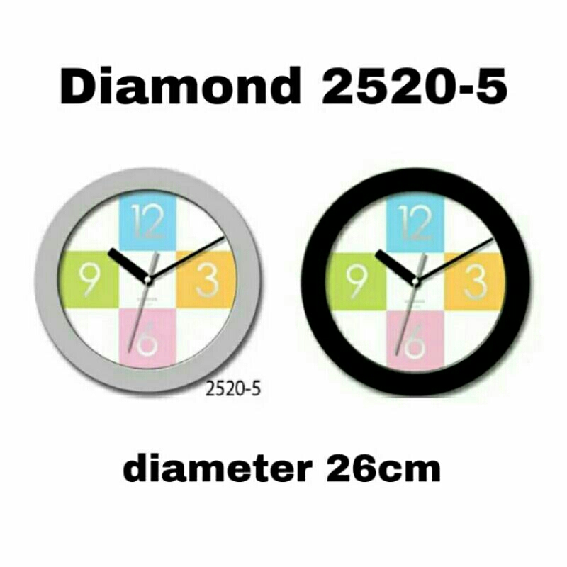 Jual jam dinding diamond 2520-5 berkualitas | Shopee Indonesia