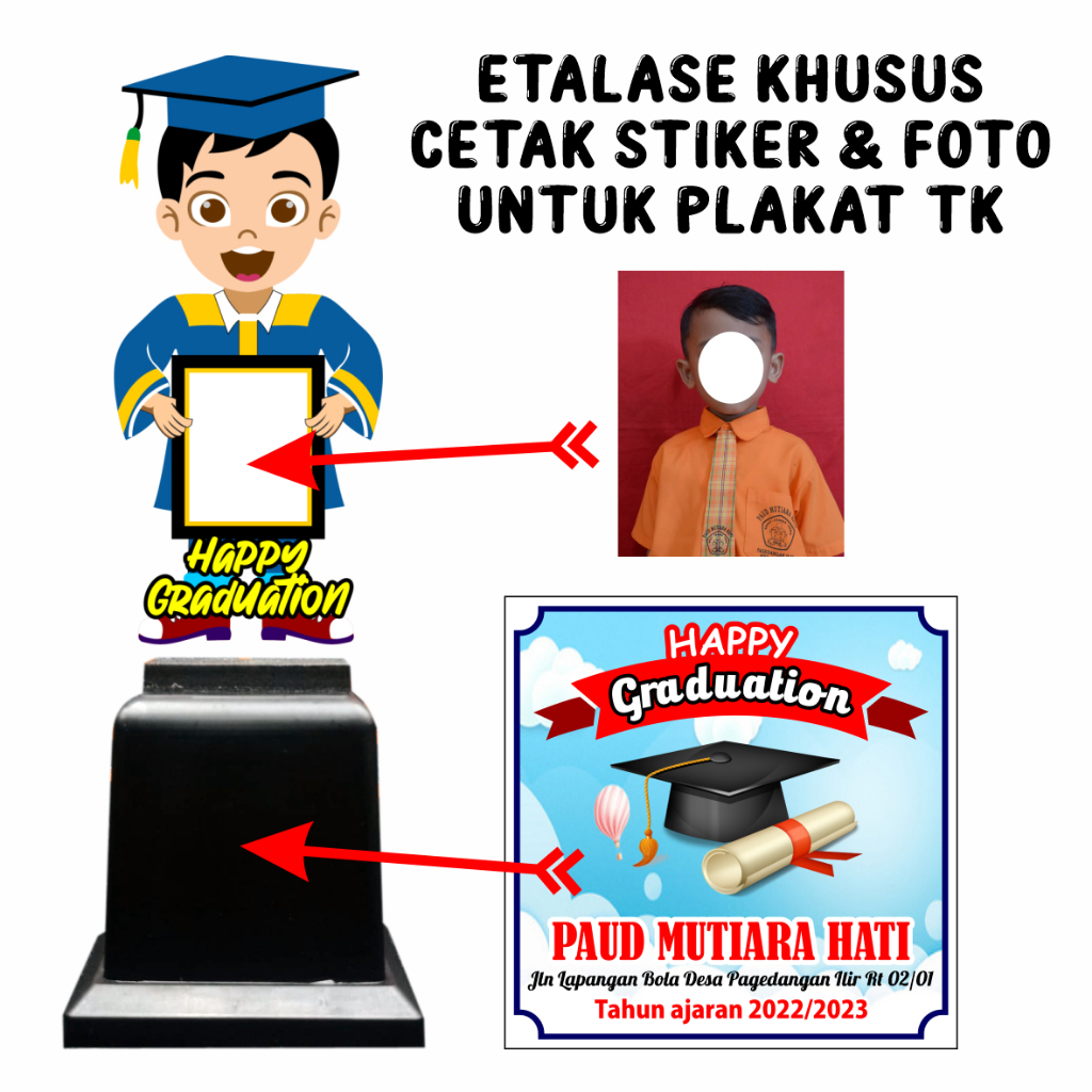 Jual CETAK STIKER LABEL DAN FOTO UNTUK PLAKAT WISUDA | Shopee Indonesia