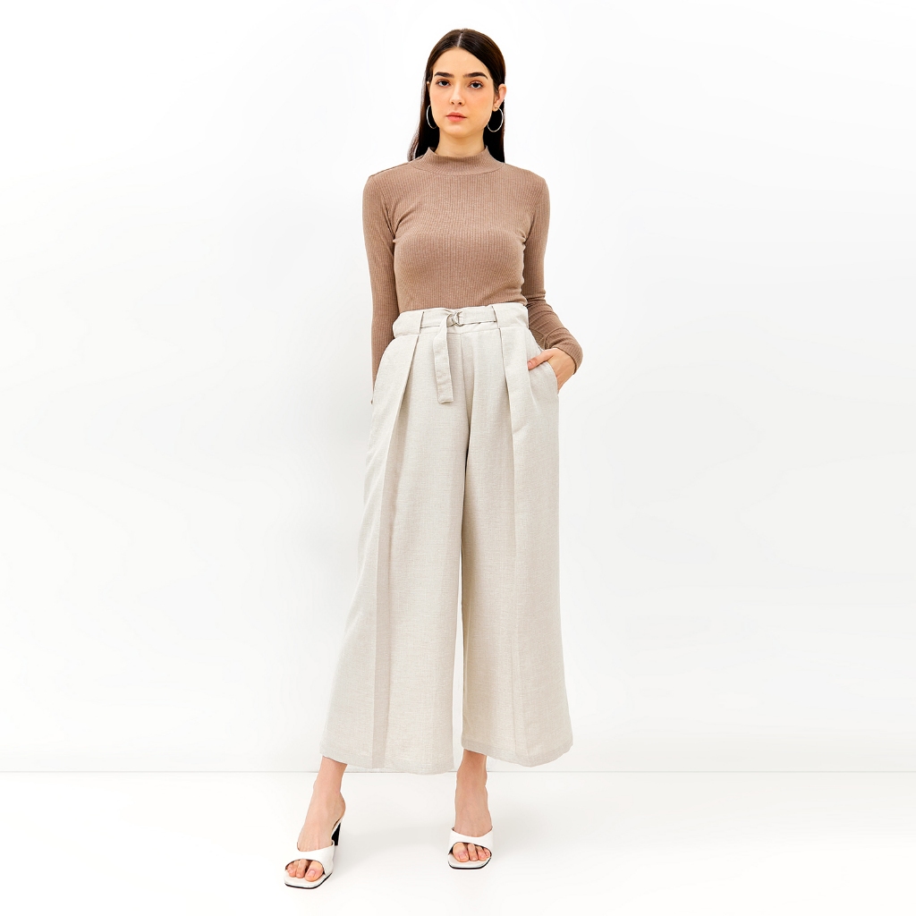 Jual SIMPLICITY Folded Culotte Pants With Belt / Celana Kulot Wanita ...