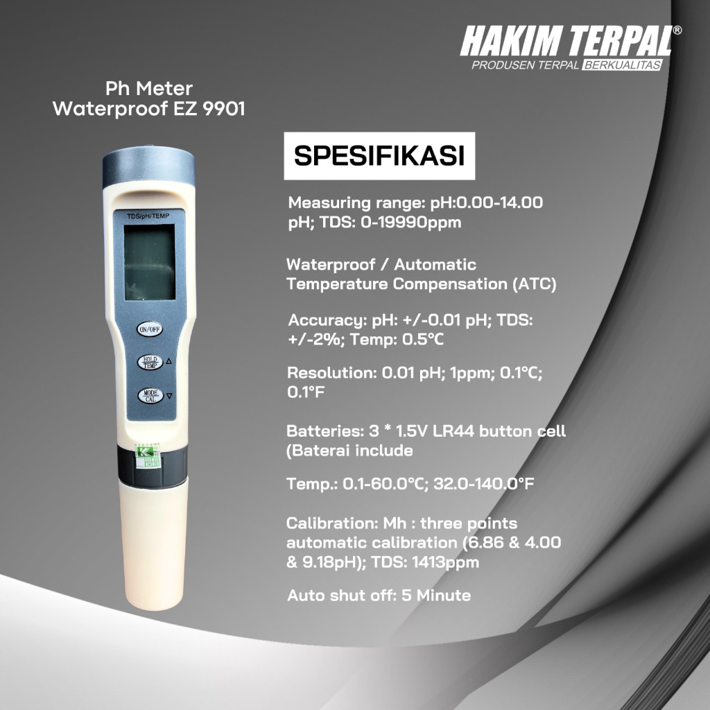 Jual PH METER WATERPROOF EZ 9901 | Shopee Indonesia