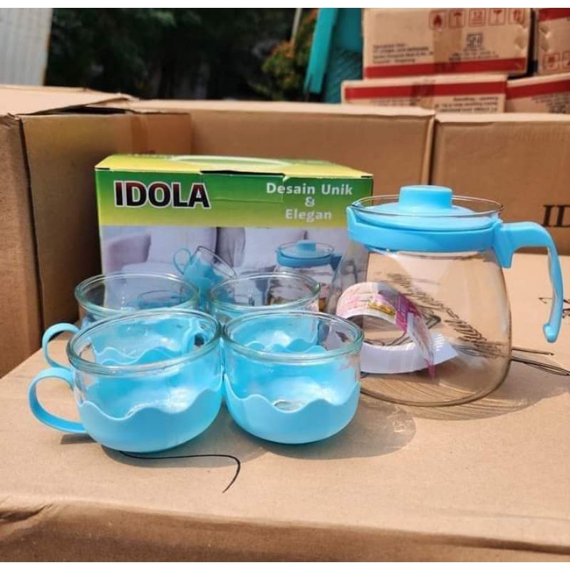 Jual CANGKIR TEAPOT SEAT KACA IDOLA 5 IN 1 | Shopee Indonesia