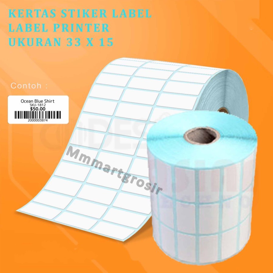 Jual Kertas Stiker Label / Label Barcode Printer / Kertas Label / Uk ...