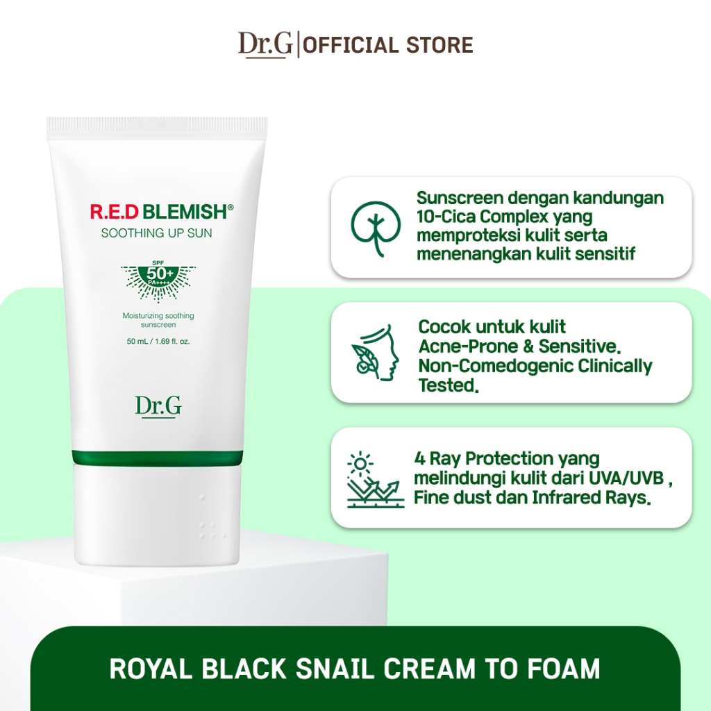 Jual Dr.G R.E.D Blemish Soothing Up Sun - 50ml | Shopee Indonesia