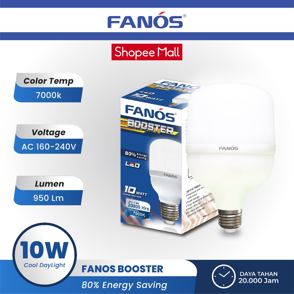 Jual Fanos Booster Lampu LED Bulb VIRAL.. Kualitas Sangat Terang dan ...