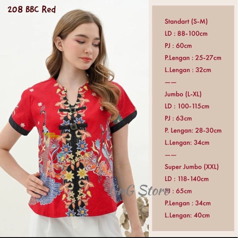 Jual BBC Red Series /Seragam Batik/ Batik Wanita/ Baju Merah/ Batik ...
