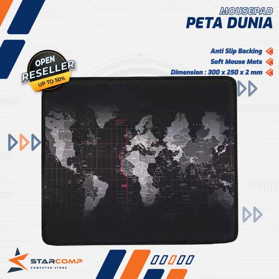 Jual MousePad Peta Dunia 30x25 cm - Mouse Pad Peta Dunia 30 x 25cm ...